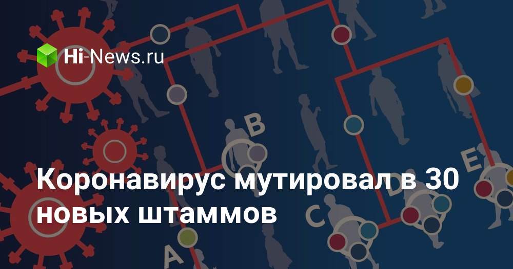 Коронавирус мутировал в 30 новых штаммов - Hi-News.ru
