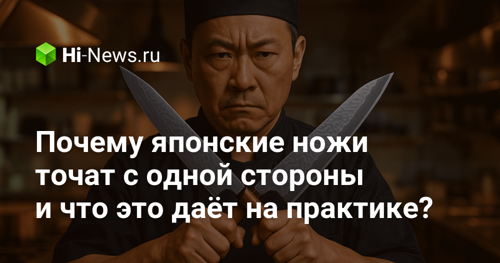 Почему японские ножи точат с одной стороны и что это даёт на практике? - Hi-News.ru