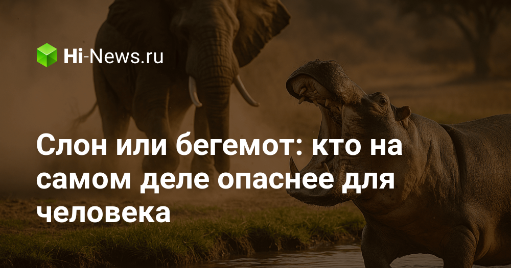 Слон или бегемот: кто на самом деле опаснее для человека - Hi-News.ru